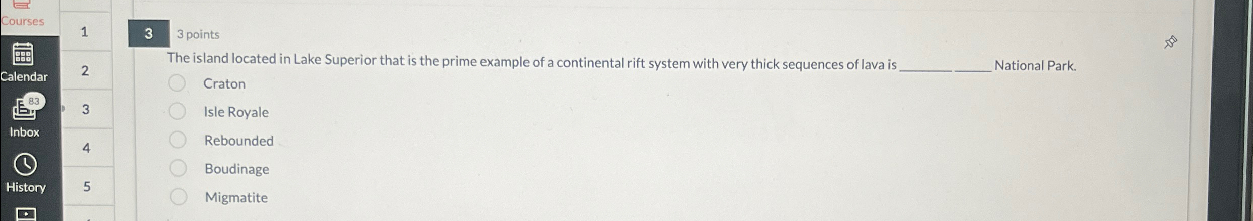 Solved Calendar12833Inbox4History533 ﻿pointsThe island | Chegg.com
