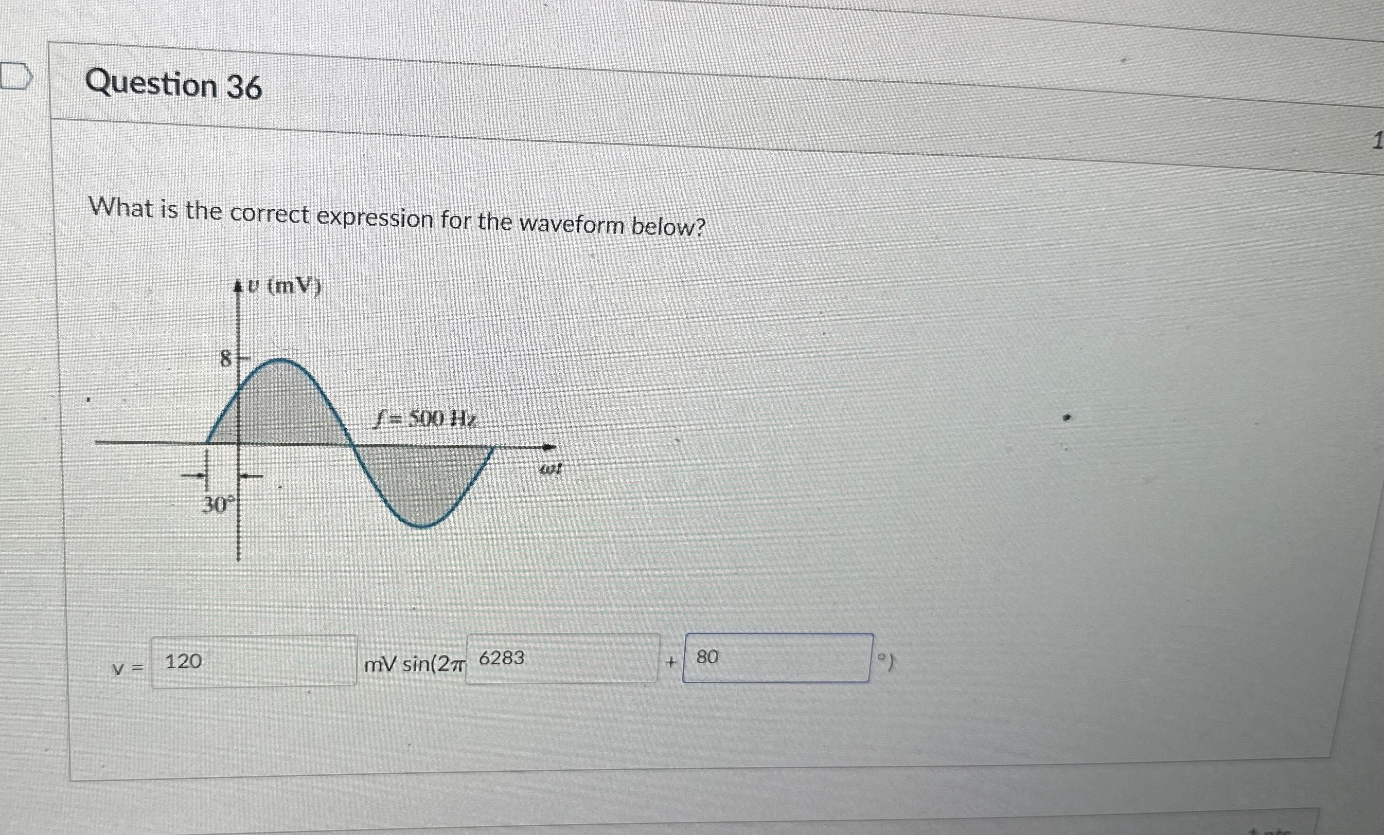 Solved Question 36What is the correct expression for the | Chegg.com
