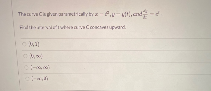 Solved The curve C is given parametrically by z = ť, y = | Chegg.com