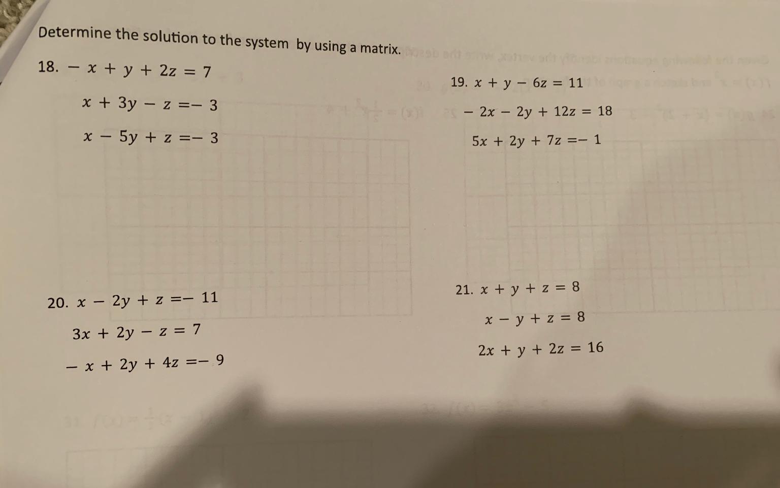 Solved Determine the solution to the system by using a | Chegg.com