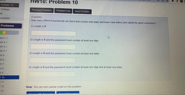 Solved (3 points) How many different passwords are there | Chegg.com