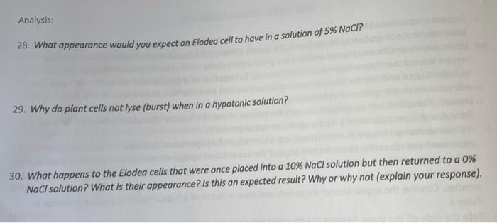 Solved Method: 1. Prepare a wet mount slide of an intact | Chegg.com