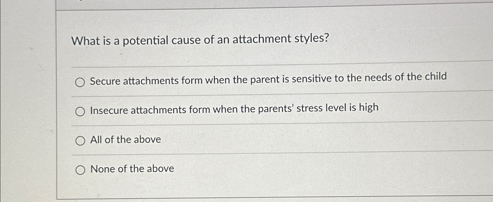 Solved What is a potential cause of an attachment | Chegg.com