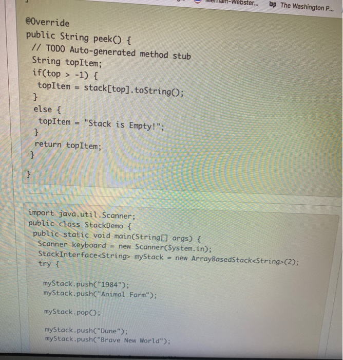 Solved Use the following Java code to answer this question: | Chegg.com