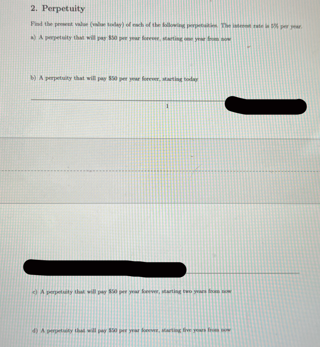 Solved PerpetuityFind the present value (value today) ﻿of | Chegg.com