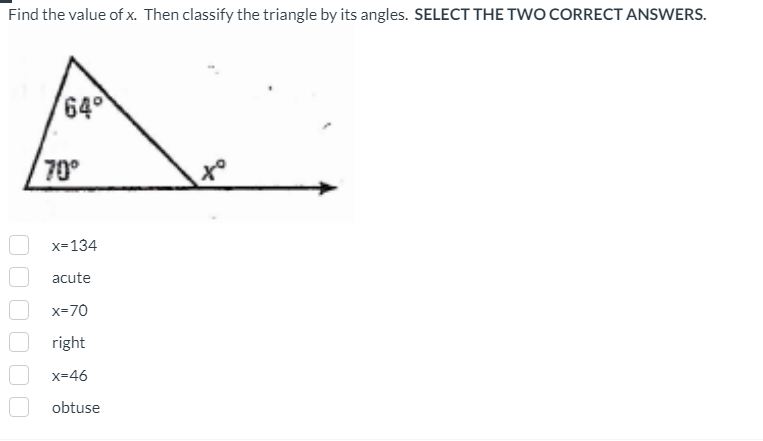 Solved Find the value of x. ﻿Then classify the triangle by | Chegg.com