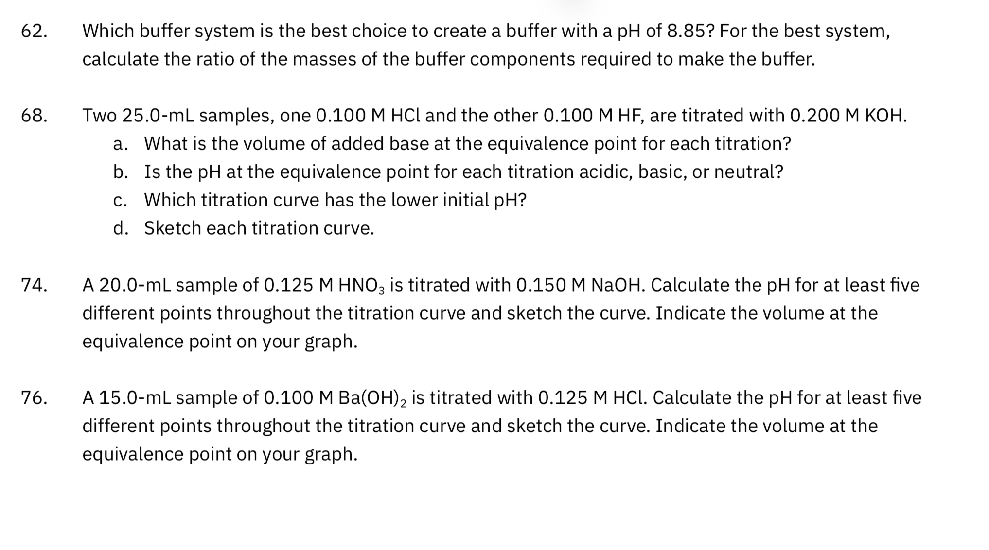 Which buffer system is the best choice to create a | Chegg.com