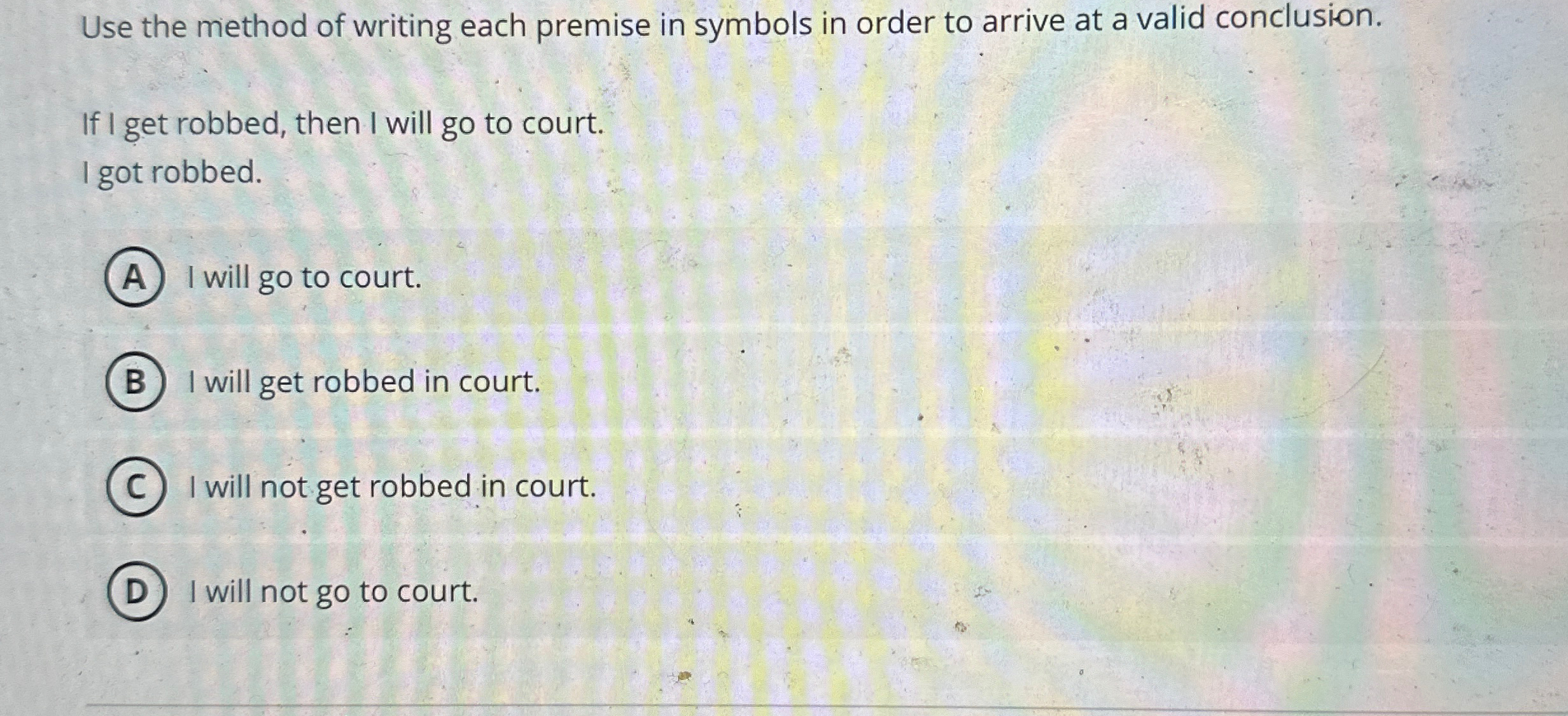 Solved Use the method of writing each premise in symbols in | Chegg.com