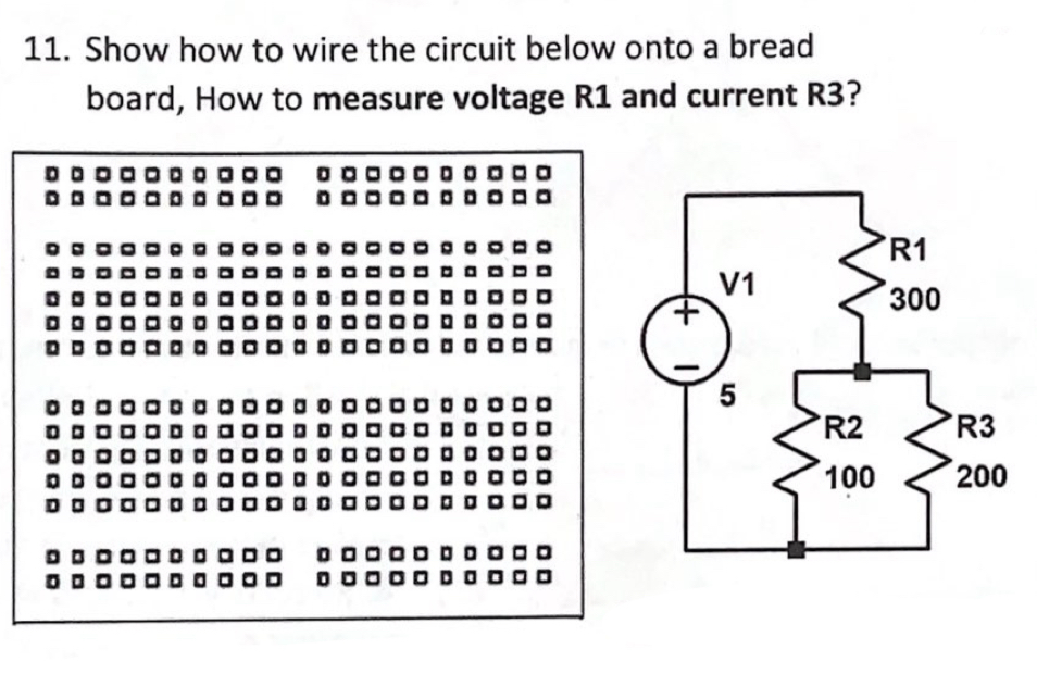 Solved Show how to wire the circuit below onto a breadboard, | Chegg.com