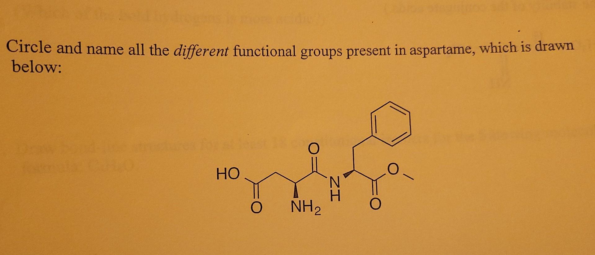 Solved Circle and name all the different functional groups | Chegg.com