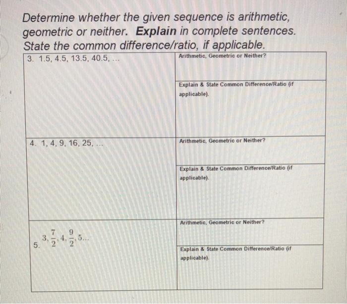 Solved Determine whether the given sequence is arithmetic, | Chegg.com