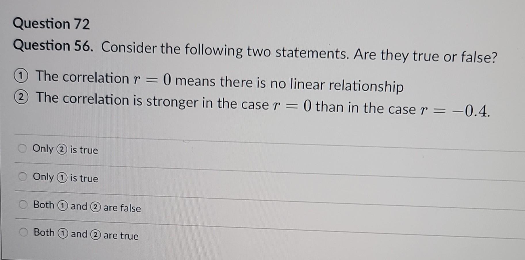 Solved Question 1. Suppose the correlation coefficient | Chegg.com