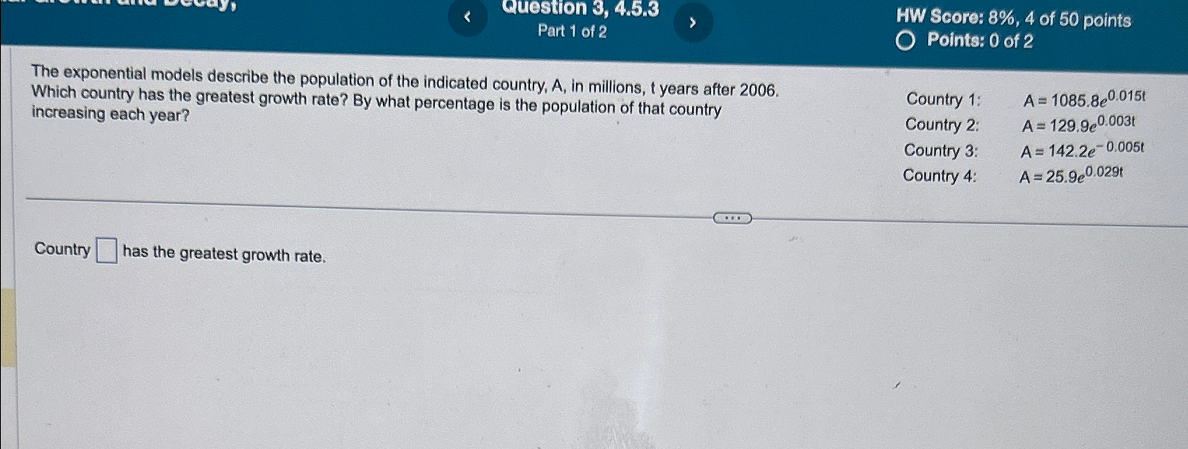 Solved Question 3, 4.5.3HW Score: 8%,4 ﻿of 50 ﻿pointsPart 1 | Chegg.com