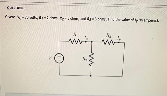 Solved Given: V0=10 volts, V1=2 volts, V2=4 volts, R1=6 | Chegg.com