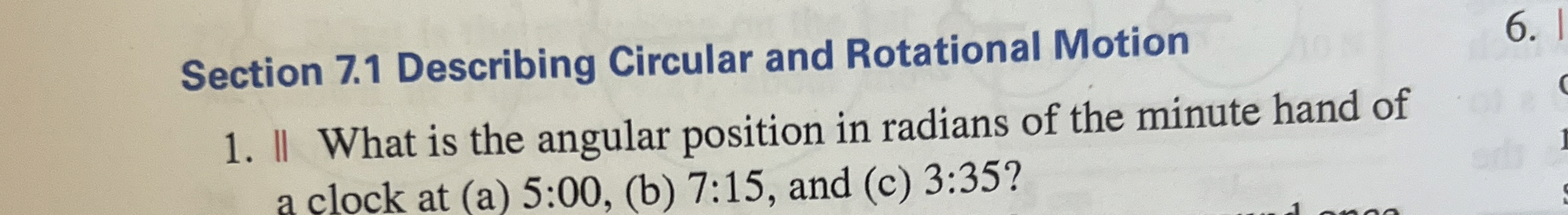 Solved Section 7.1 ﻿Describing Circular and Rotational | Chegg.com
