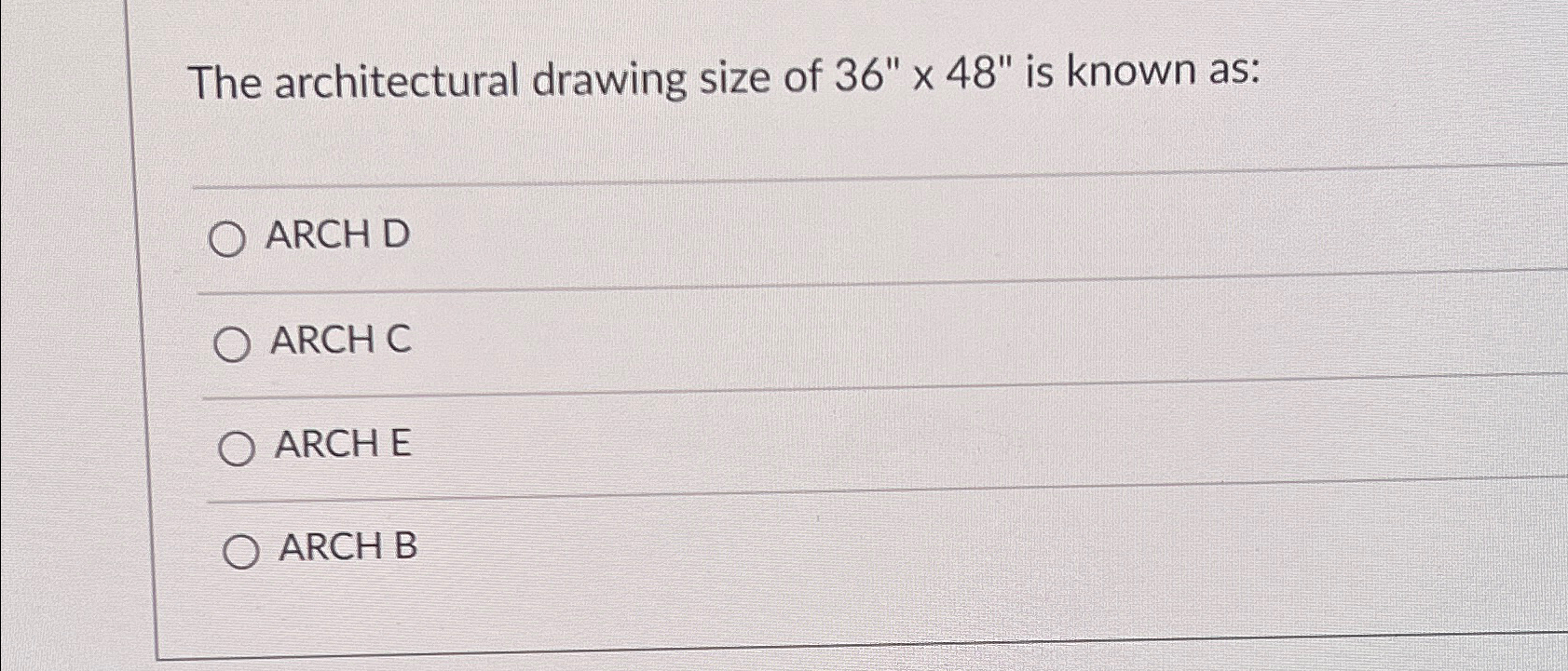 Solved The architectural drawing size of 36''×48 " ﻿is known | Chegg.com