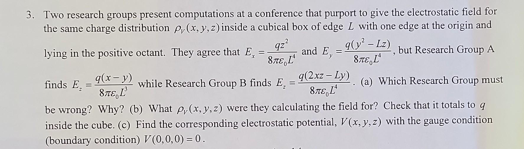 Solved Two research groups present computations at a | Chegg.com