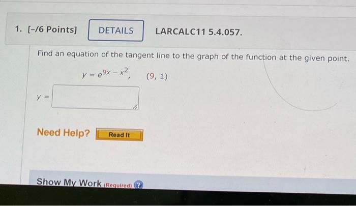 Solved Find an equation of the tangent line to the graph of | Chegg.com