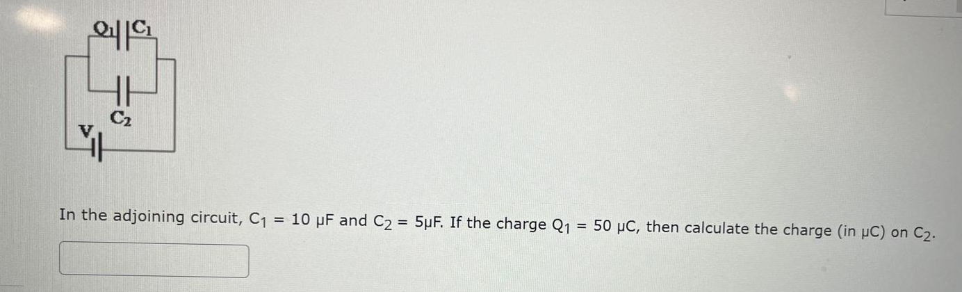 Solved In the adjoining circuit, C1=10μF ﻿and C2=5μF. ﻿If | Chegg.com