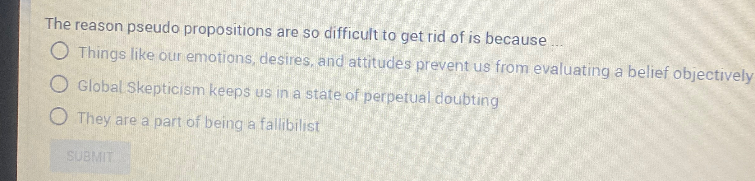 Solved The reason pseudo propositions are so difficult to | Chegg.com