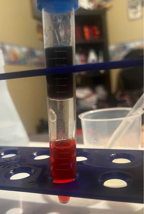 Solved this is a test tube miscibility test: in photo 1, | Chegg.com