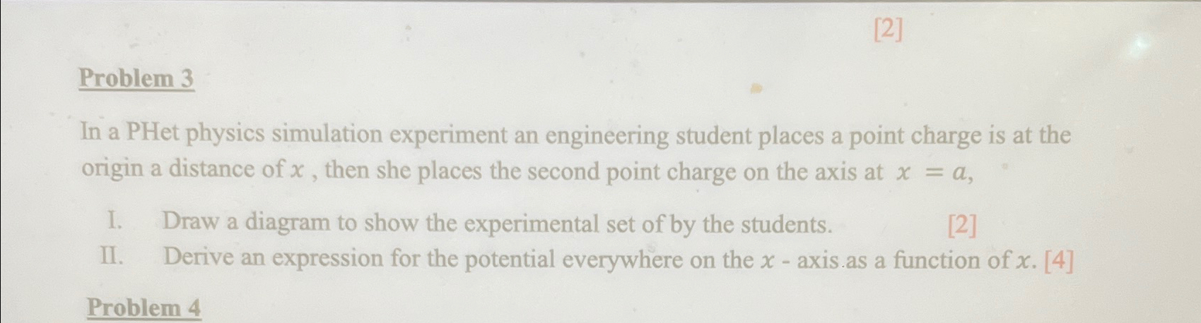 Solved [2]Problem 3In a PHet physics simulation experiment | Chegg.com