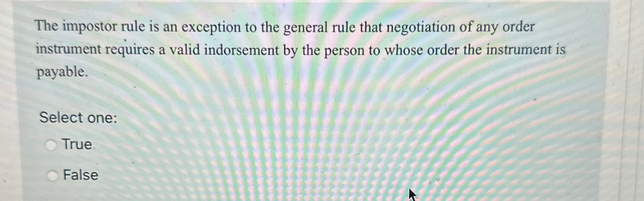 Solved The impostor rule is an exception to the general rule | Chegg.com