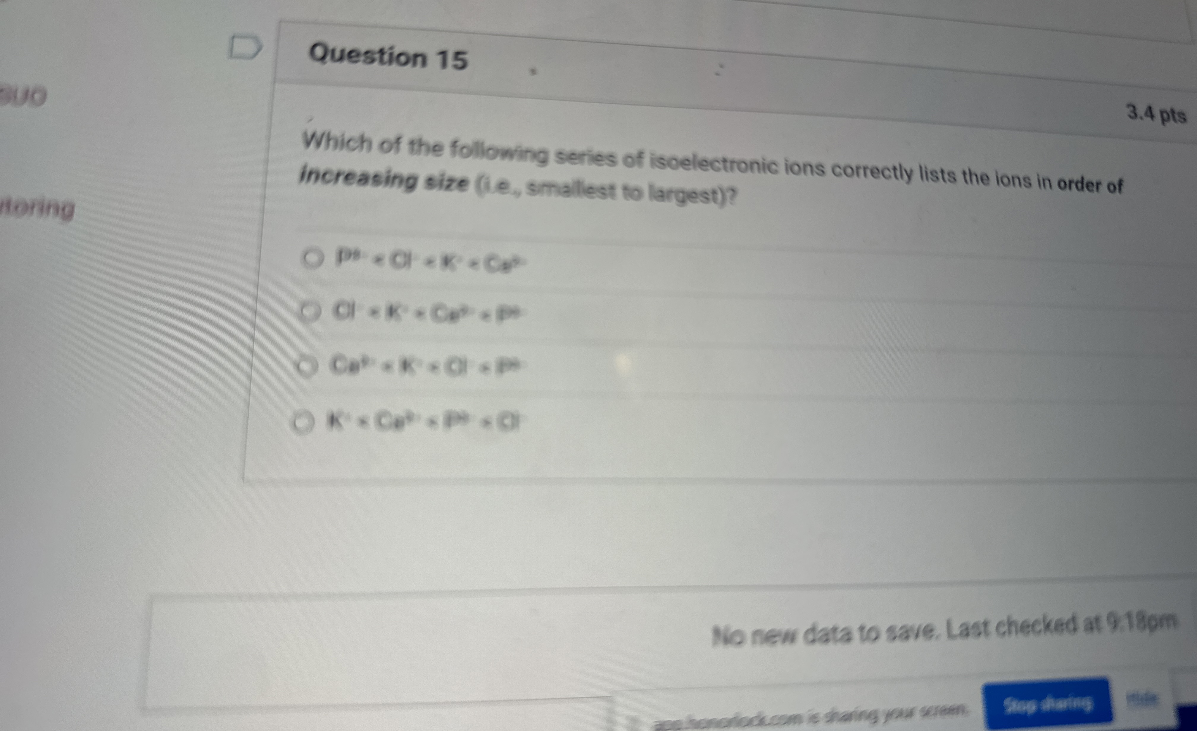 Solved Question 15Which of the following series of | Chegg.com