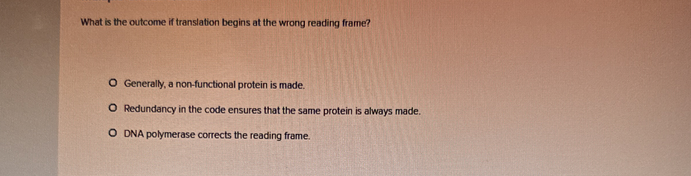 Solved What is the outcome if translation begins at the | Chegg.com