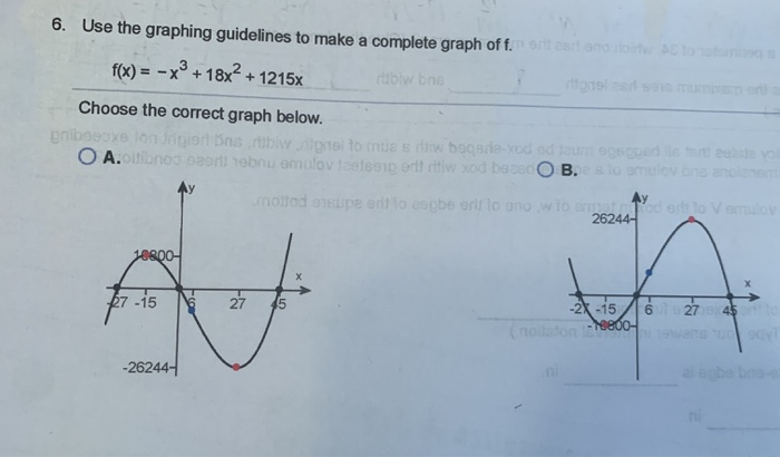 Solved 6. Use the graphing guidelines to make a complete | Chegg.com