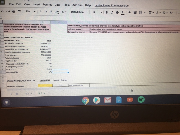 Solved File Edit View 75% Insert Format Data Tools Add-ons | Chegg.com