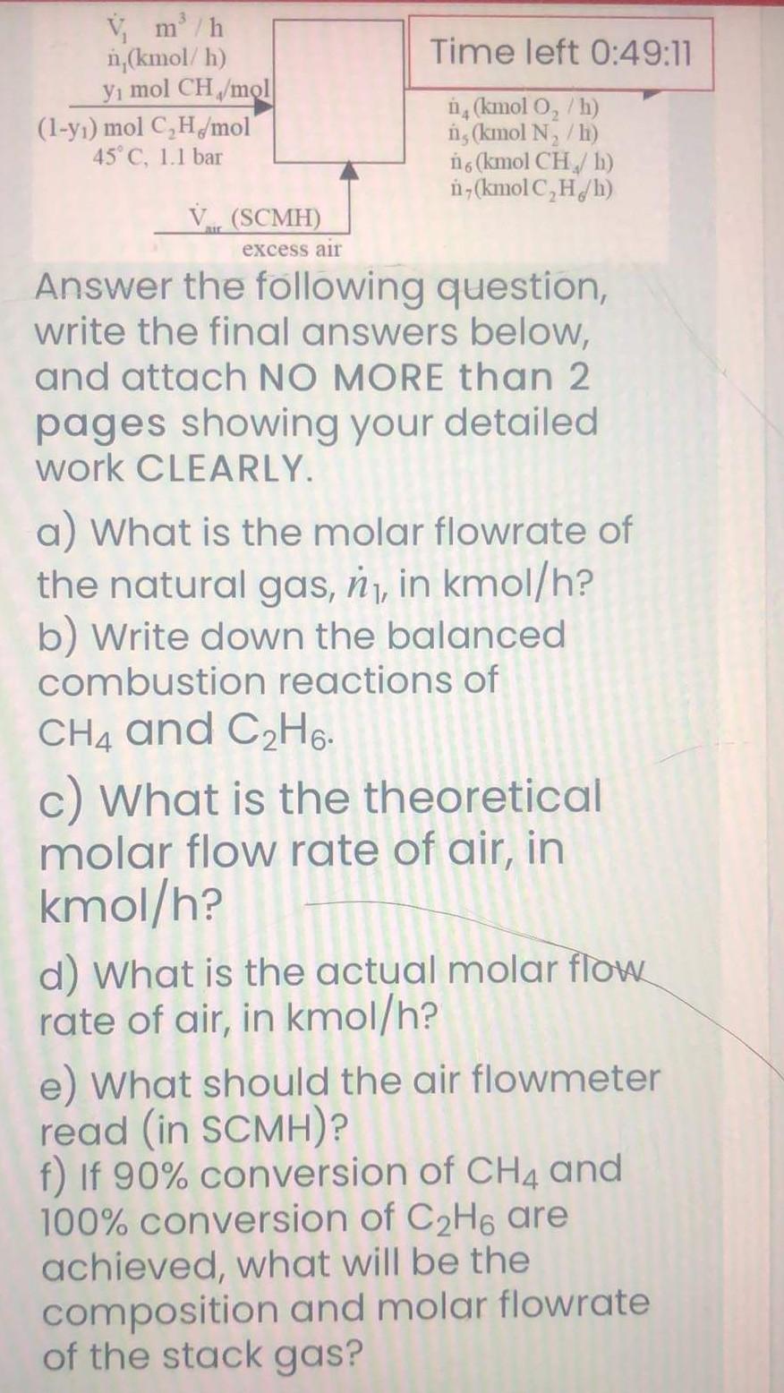 Solved Three hundred cubic meters per hour (300 m3/h at 45 | Chegg.com