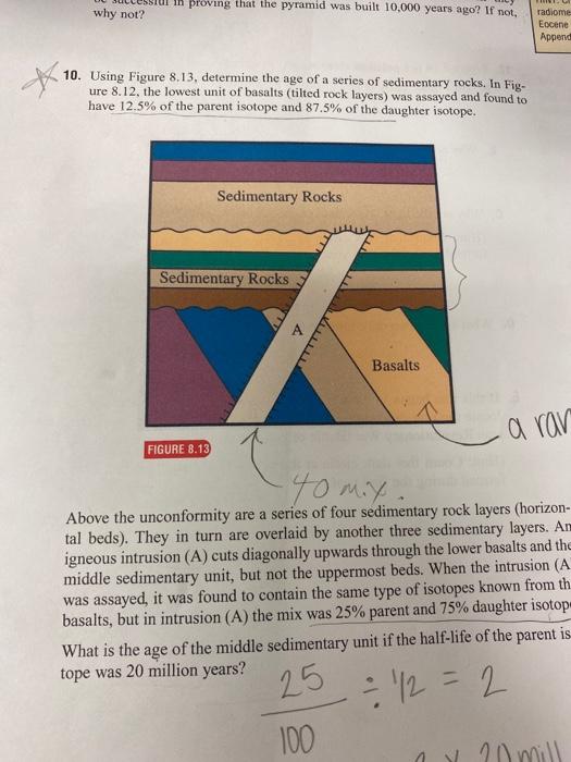 Solved in proving that the pyramid was built 10,000 years | Chegg.com