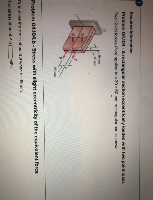 Solved Required information Problem 04.104 - A rectangular | Chegg.com
