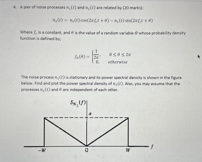 Solved Autocorrelation Functions and Power Spectral Density | Chegg.com