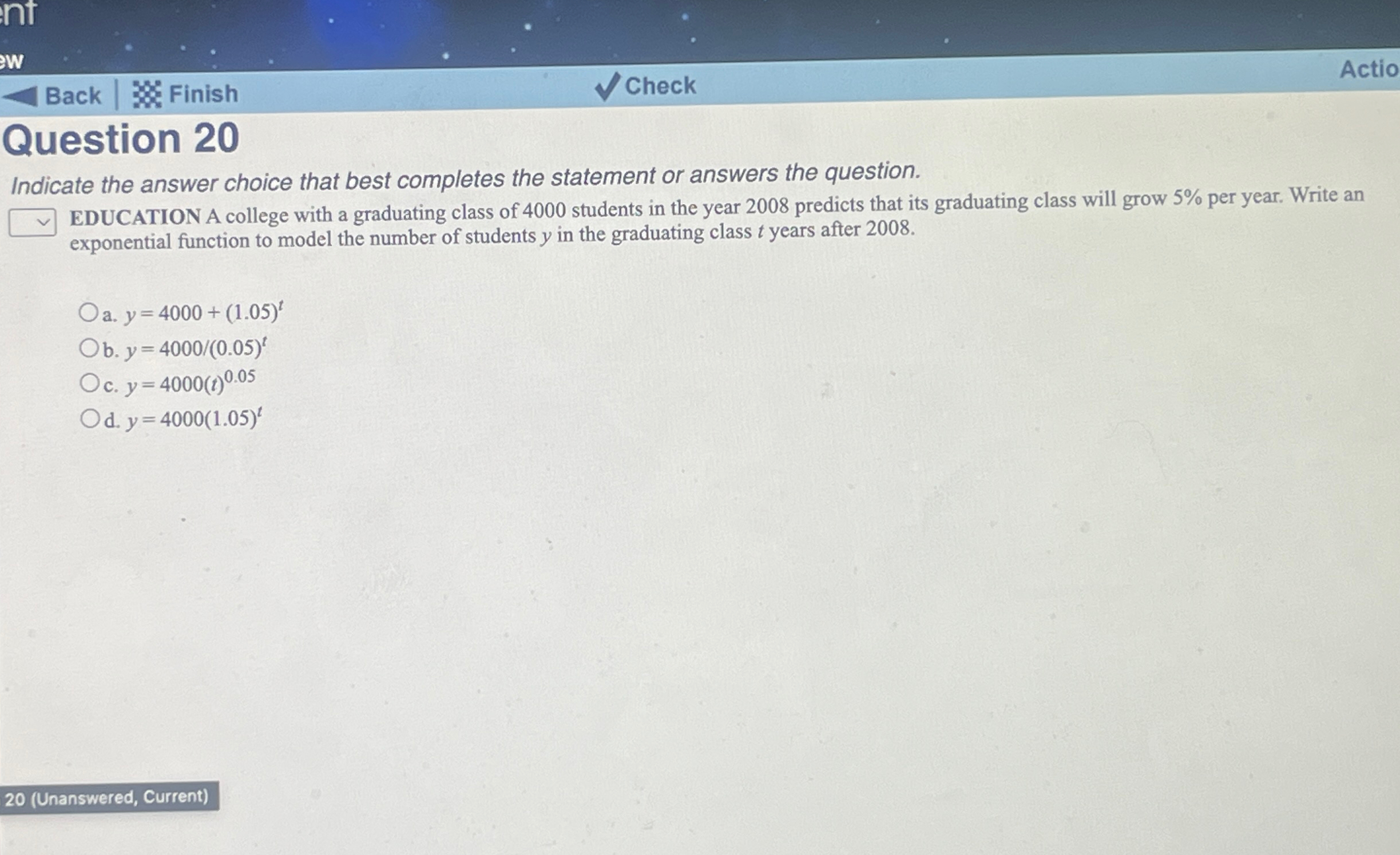 BackFinishCheckActioQuestion 20Indicate the answer | Chegg.com