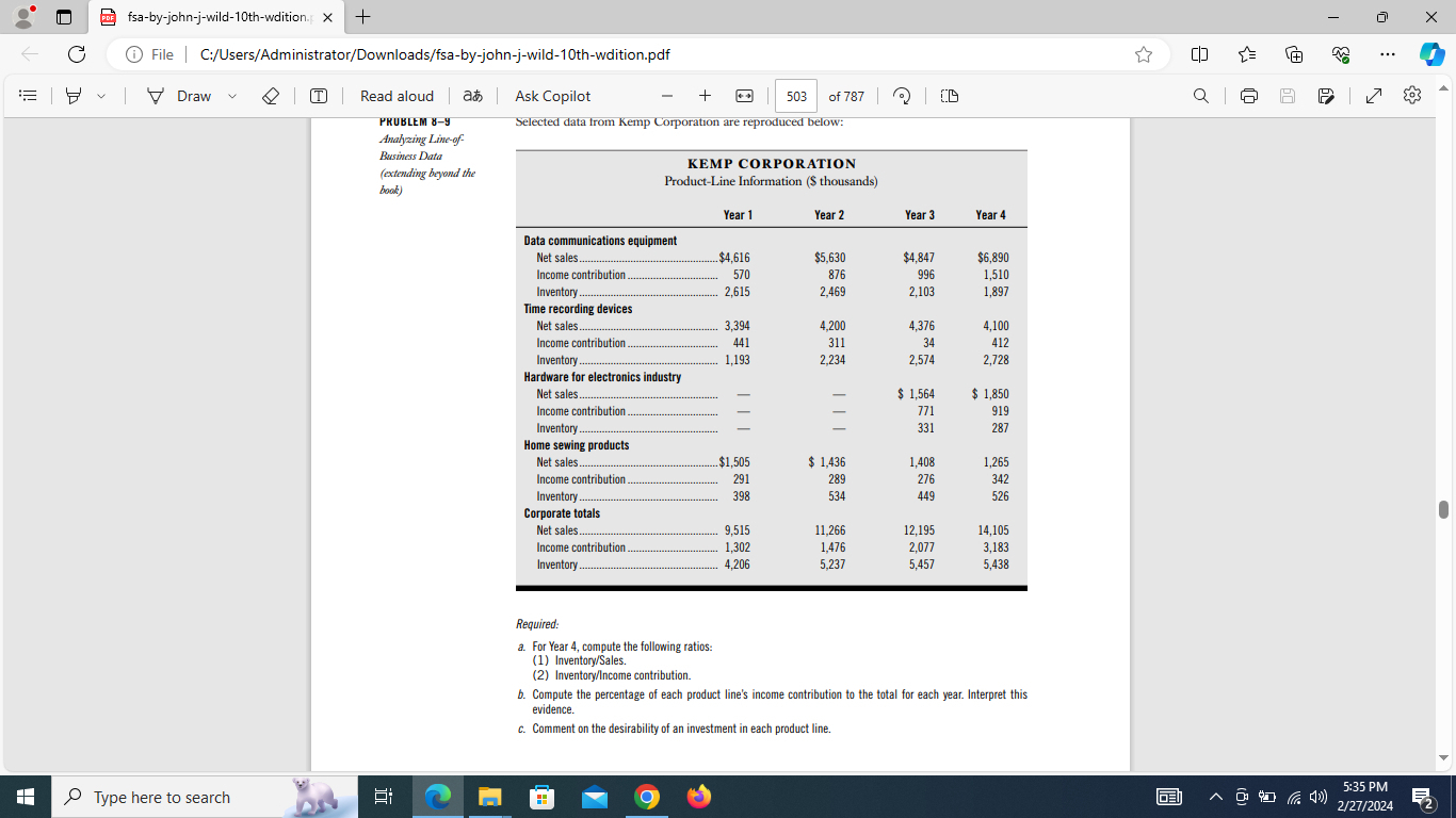 Solved Required:a. ﻿For Year 4, ﻿compute the following | Chegg.com