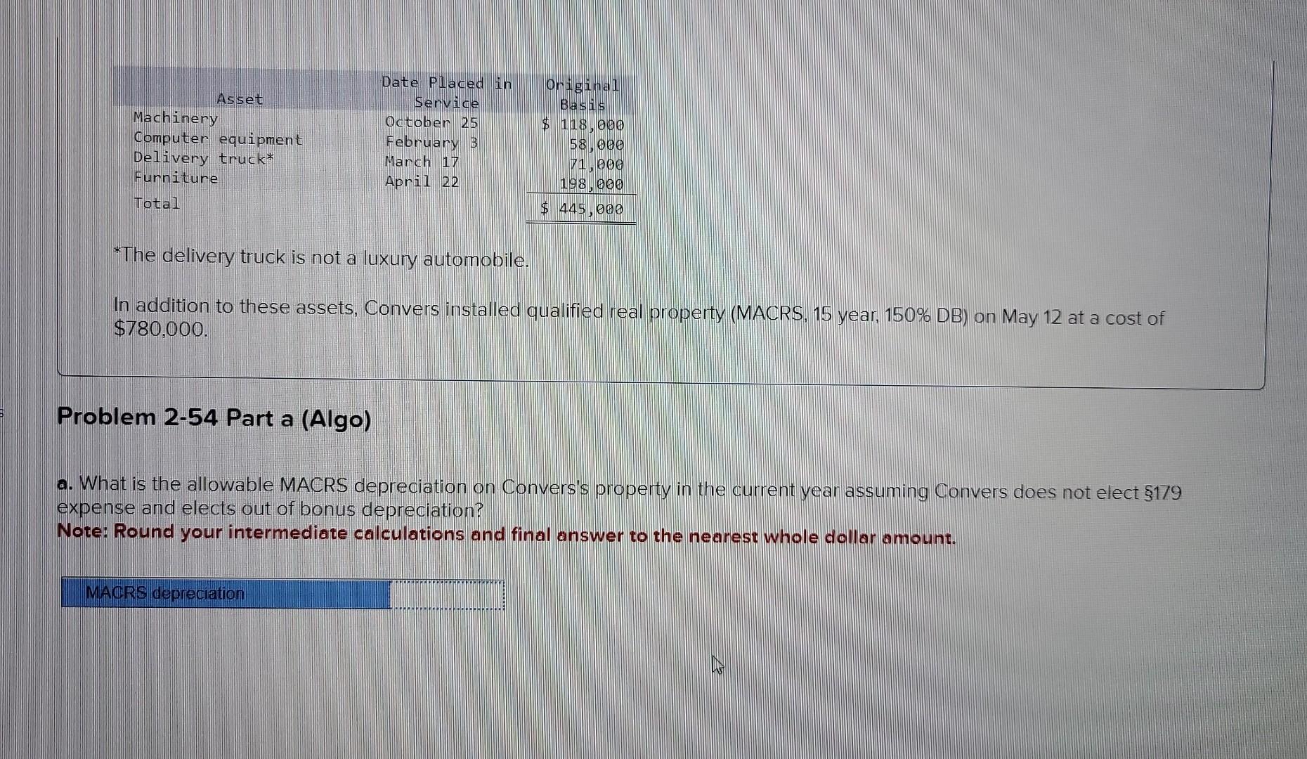 Solved *The delivery truck is not a luxury automobile. In | Chegg.com