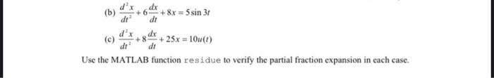 Solved Problem 4. Assuming zero initial conditions, solve | Chegg.com