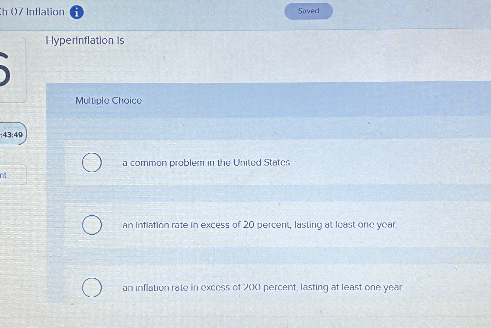 Solved h 07 ﻿InflationHyperinflation isMultiple Choicea | Chegg.com