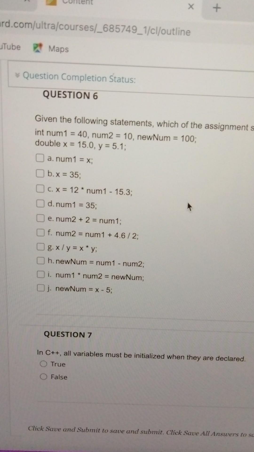Solved Given the following statements, which of the | Chegg.com