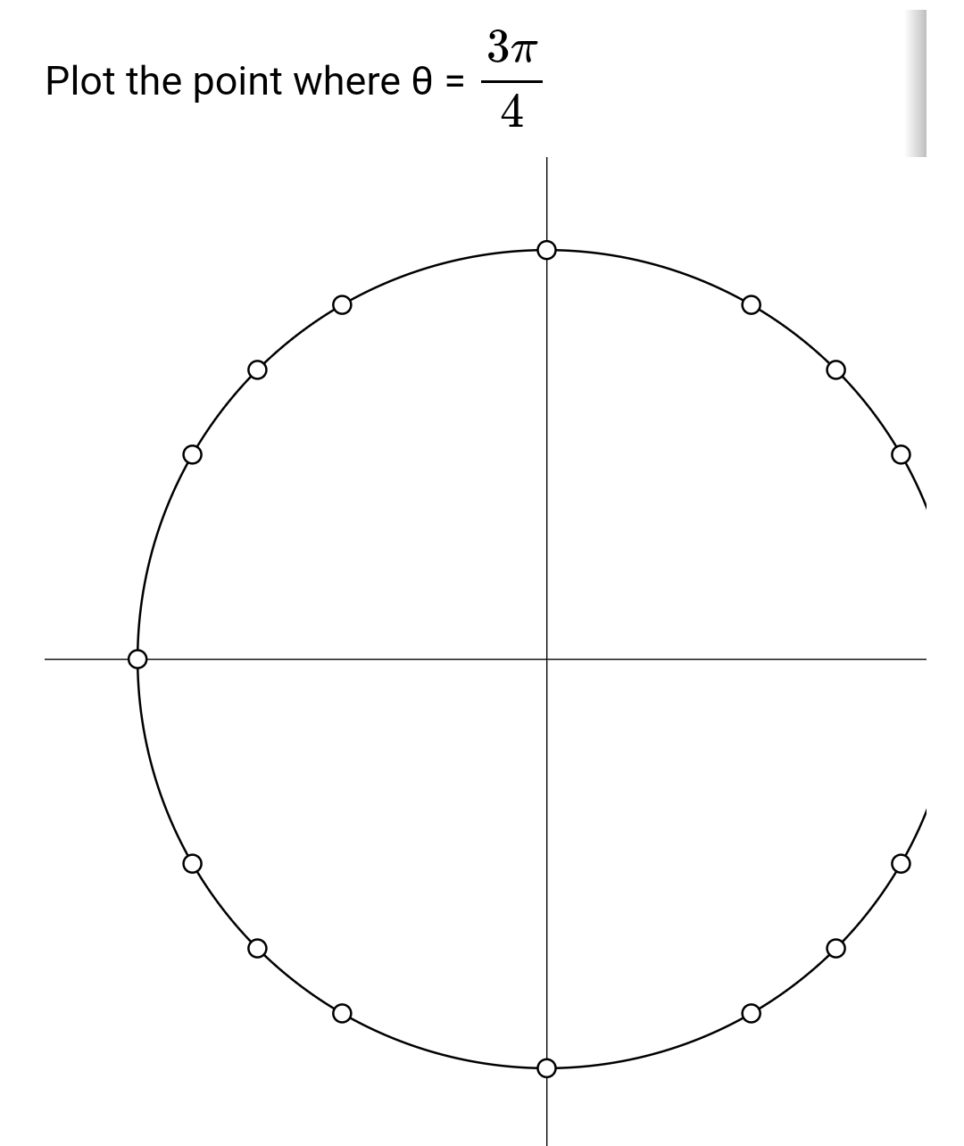 Solved Plot the point where θ=3π4 | Chegg.com