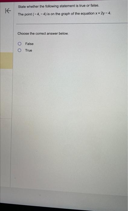 Solved State whether the following statement is true or | Chegg.com
