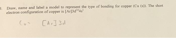 Solved 3. Draw, name and label a model to represent the type | Chegg.com