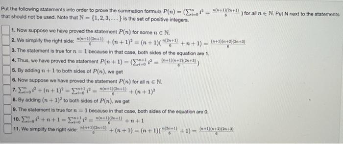 Solved LO Put the following statements into order to prove | Chegg.com