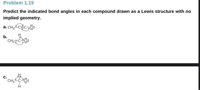 Solved Predict the indicated bond angles in each compound | Chegg.com
