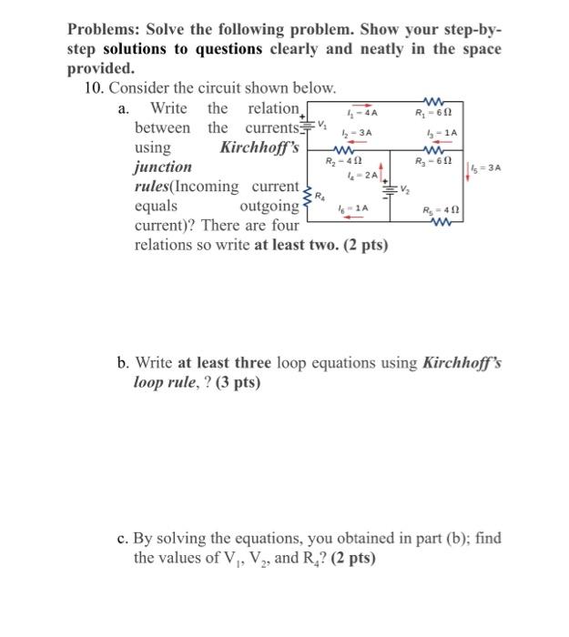 Solved Problems: Solve the following problem. Show your | Chegg.com