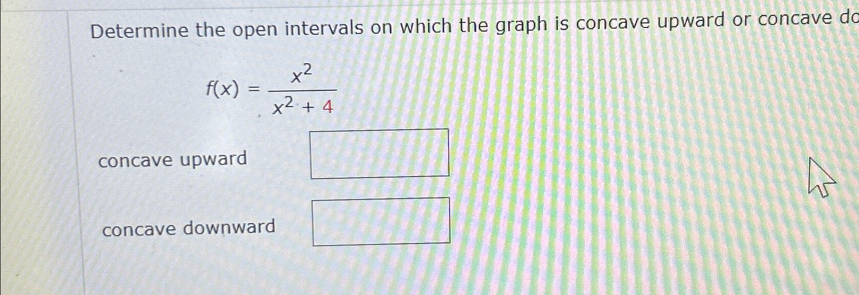 Solved Determine the open intervals on which the graph is | Chegg.com