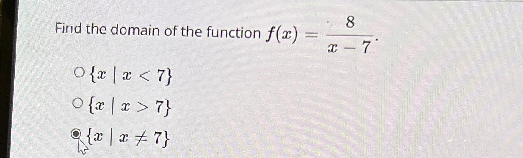Solved Find The Domain Of The Function