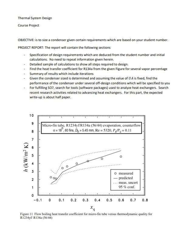 Solved Thermal System Design Course Project OBJECTIVE: is to | Chegg.com